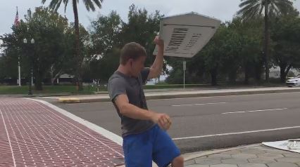 World-famous sign flipper hits the streets of Jacksonville ...